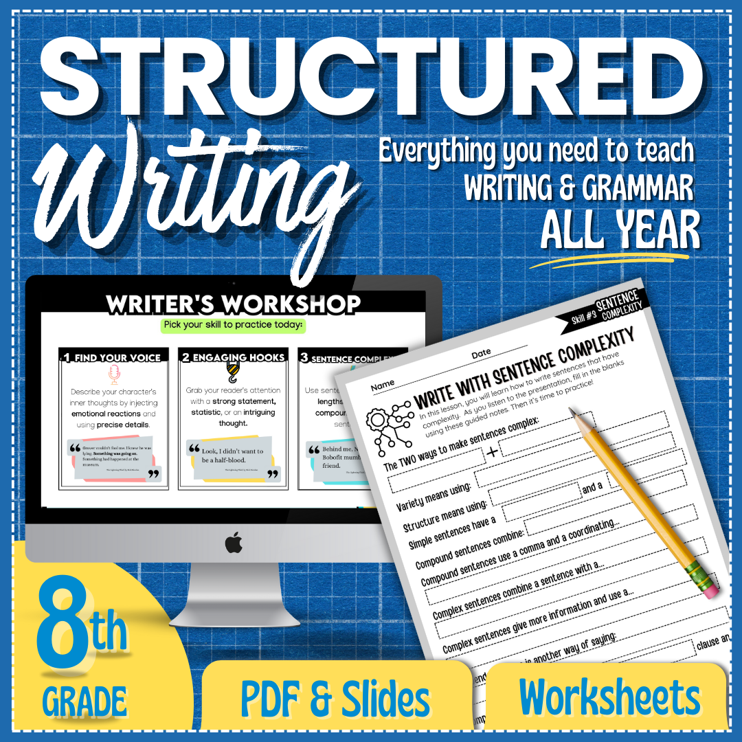 8th Grade Writing Curriculum | Complete Yearlong Writing Program – The ...
